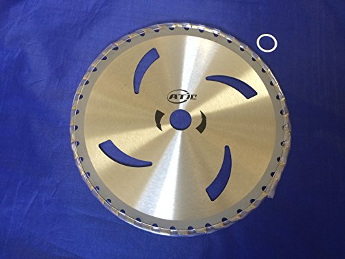 9 Inch 36 Teeth 9" x 36T Carbide Tip Brush Cutter, Trimmer, Weed Eater Blade with 1" or 20 mm Arbor Washer (1 Pack)