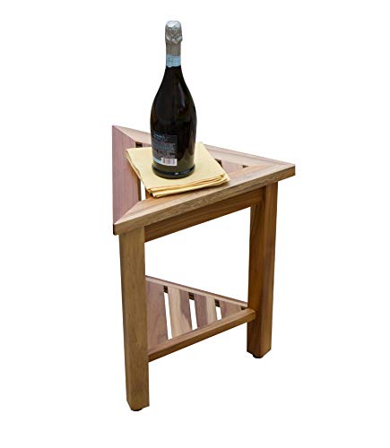 EcoDecors ED977 Flexi Corner Shower Stool, Natural