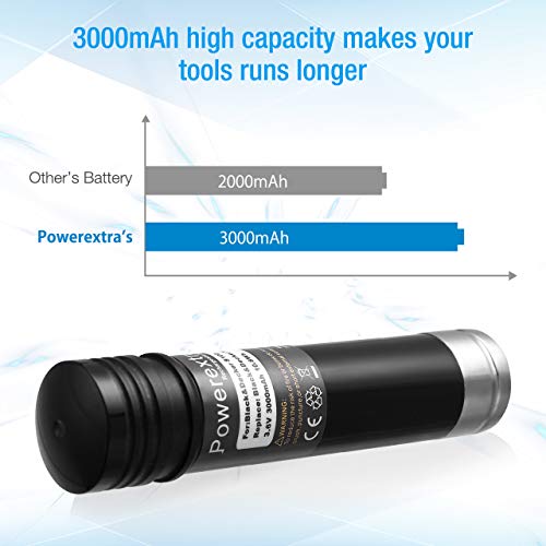 Powerextra 3.6V 3.0Ah Replacement Battery Compatible for Black & Decker Versapak VP100 VP100C VP110 VP110C VP105 VP105C VP143 Sears-Craftsman Pivot180 PLR36NC