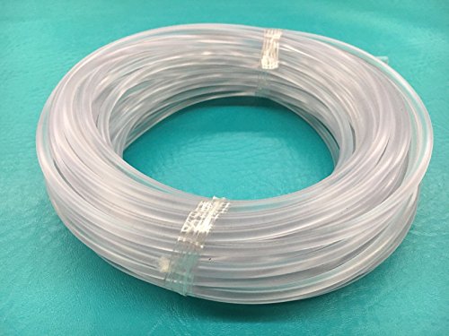 KOMORAX 50 Ft Long .25 Inch Solid Vinyl Sling Spline Awning Cord Chair Lounge Replacement Outdoor Patio Lawn Garden Pool Furniture Clear