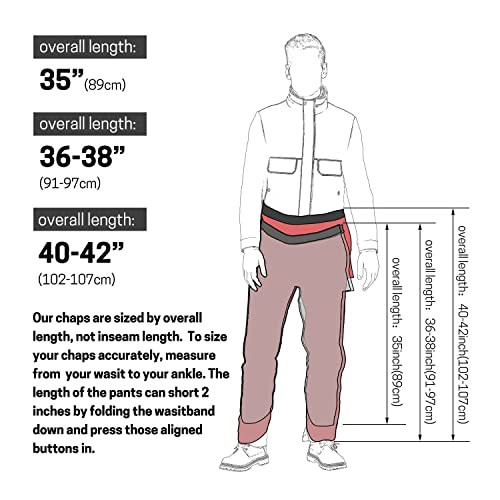ZELARMAN Chainsaw Chaps Apron Wrap 8-layer for Men/Women Loggers Forest Workers Protective Chain Saw Pants Adjustable