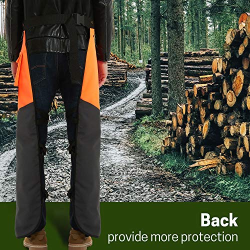 ZELARMAN Chainsaw Chaps Apron Wrap 8-layer for Men/Women Loggers Forest Workers Protective Chain Saw Pants Adjustable