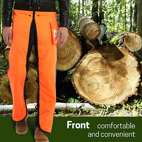 ZELARMAN Chainsaw Chaps Apron Wrap 8-layer for Men/Women Loggers Forest Workers Protective Chain Saw Pants Adjustable