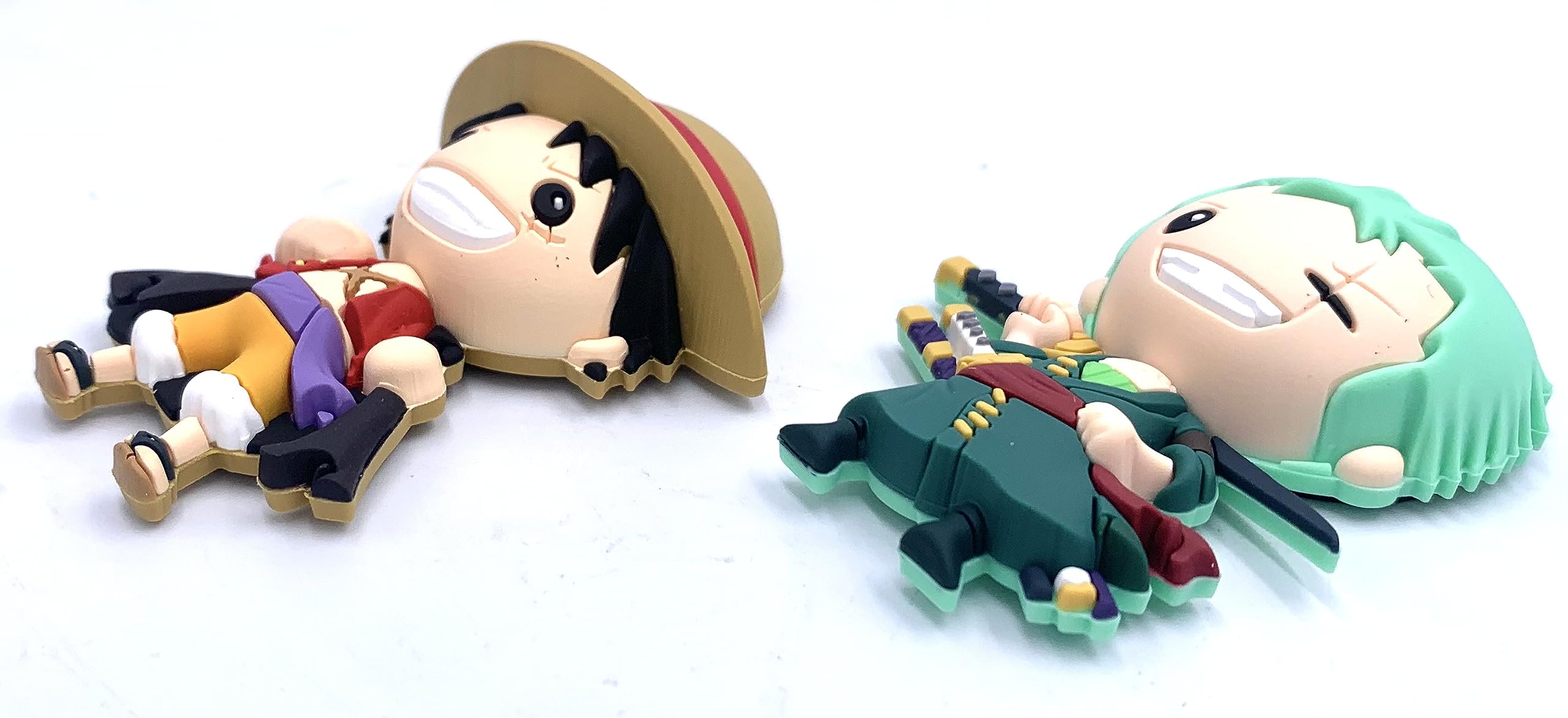 Monogram One Piece Monkey D. Luffy with Cape & Zoro 2 Piece 3D Foam Figure Magnet Set - Magnet for Refrigerators and Lockers