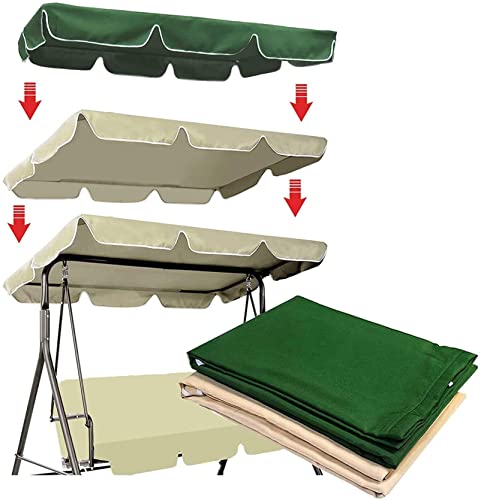 BTURYT Swing Canopy Replacement Cover,Swing Seat Cover,2/3 Seater Outdoor Swing Seat Cover Replacement Top Cover,(top Cover + Chair Cover)