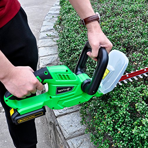 Werktough 20V Cordless Hedge Trimmer Electric Garden Yard Trimmer with 2.0A Battery and Fast Charger HT001