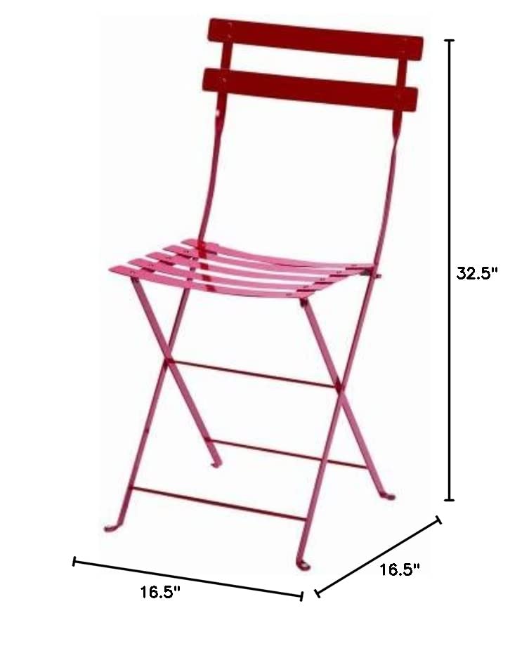 Fermob Bistro Folding Chair - Set of 2 (Poppy Red)