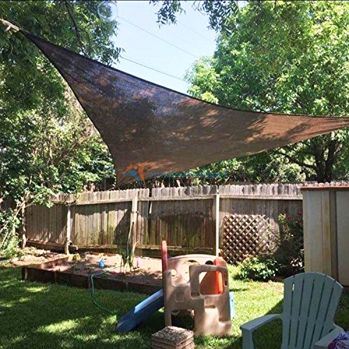 TANG Sunshades Depot 6'x6'x6' Brown Sun Shade Sail 180 GSM HDPE Equilateral Triangle Permeable Canopy Custom Commercial Standard