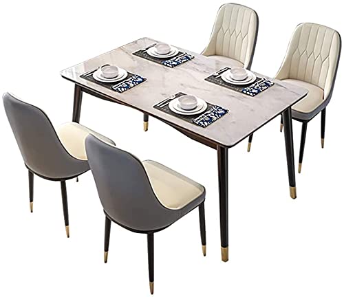 Office Business Hotel Lobby Dining Table Set, Dining Table and Chair Combination Hotel Chess Room Coffee Shop Tea Shop Beauty Salon Dessert Shop Convention Center (Size : 120 * 70cm) ( Color : Onecolo