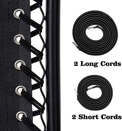 Gravity Chair Replacement Fabric with Bungee Cord Kit, Repair Cloth with Lace for Anti-Gravity Lounge, Mesh Part for Patio Sling Folding Recliner Couch Outdoor Pool Lawn