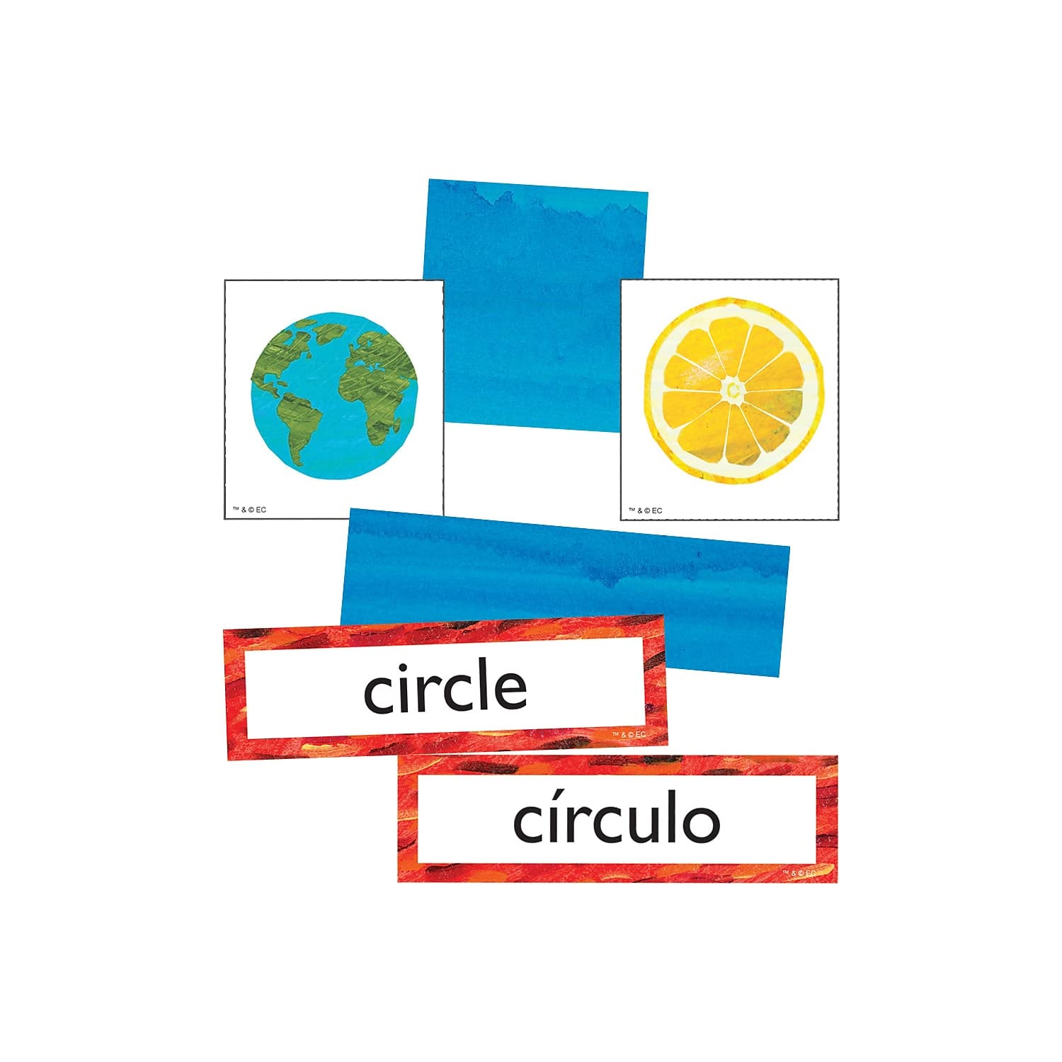 World of Eric Carle | Shapes Learning Cards | Bilingual, English and Spanish, 79ct