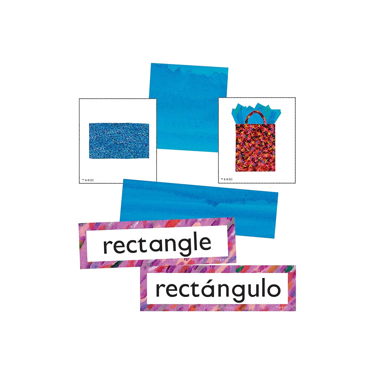 World of Eric Carle | Shapes Learning Cards | Bilingual, English and Spanish, 79ct
