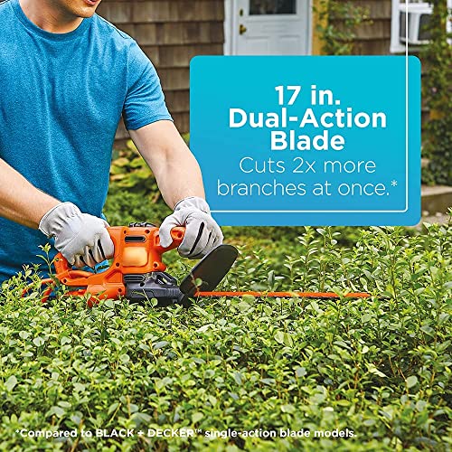 Black Electric Hedge Trimmer, 17-Inch (BEHT150)