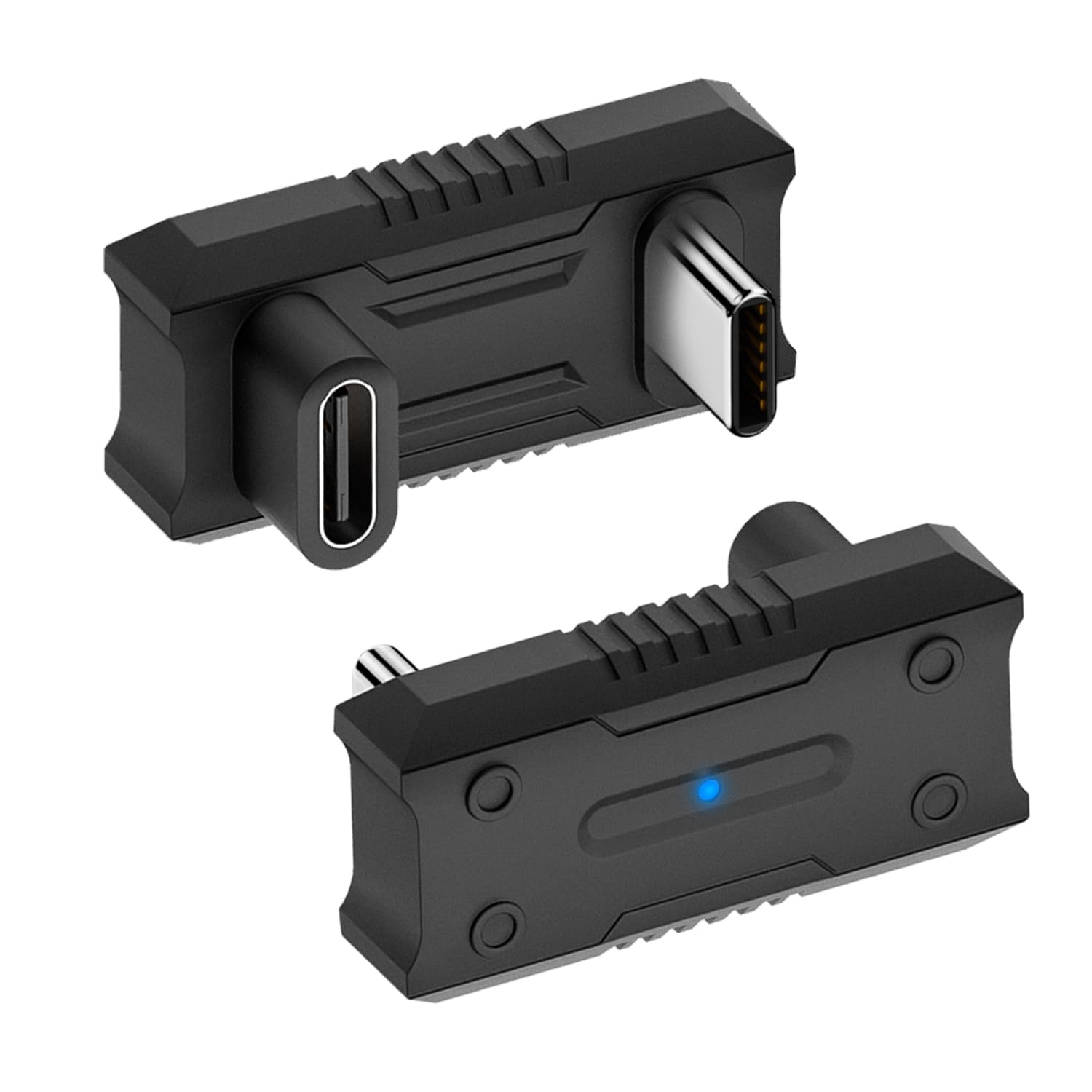 Jadebones 180 Degree Angle USB C Adapter (2 Pack), U Shape USB C Male to USB C Female PD 140W Extender Connector for ROG Ally,Steam Deck,Switch,Laptop,Tablet,Phone