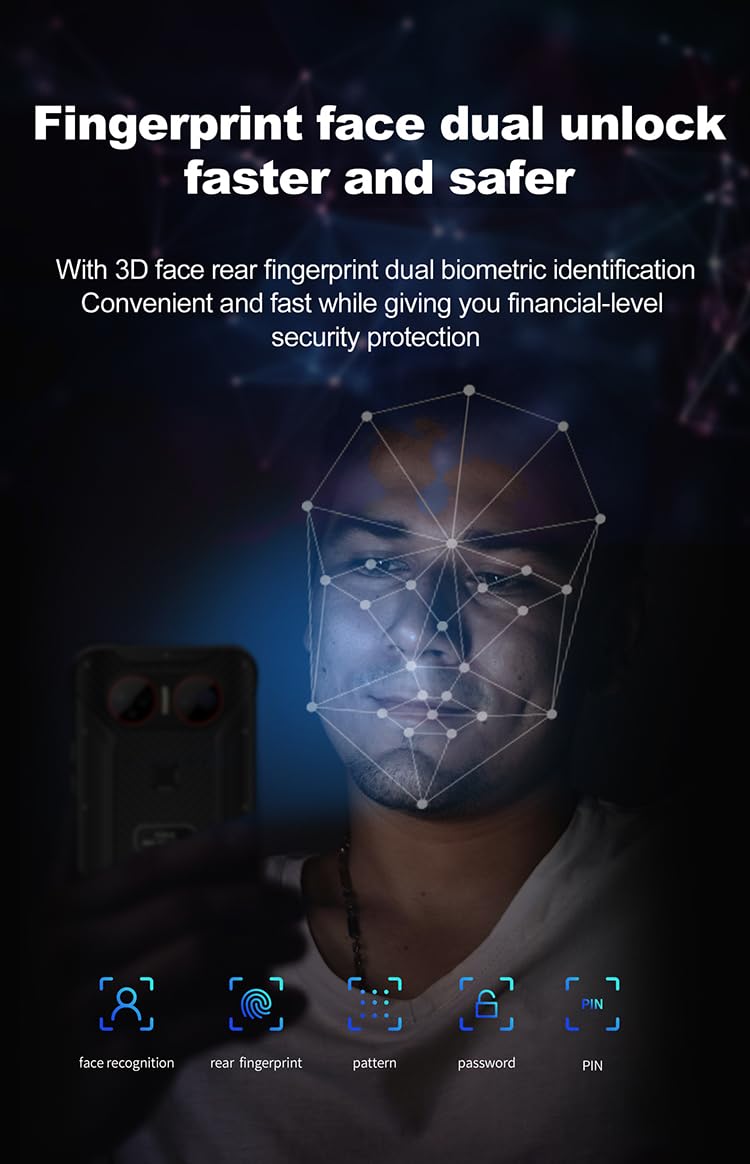 Big Walnut Rugged Smartphone, B1 Unlocked 5G Cell Phone with PTT Button, Android 12, IP68 Waterproof, 4GB+64GB, 8000mAh Battery, 64MP Main Cam,24MP Night Vision,120dB Loudspeaker, Dual SIM, NFC