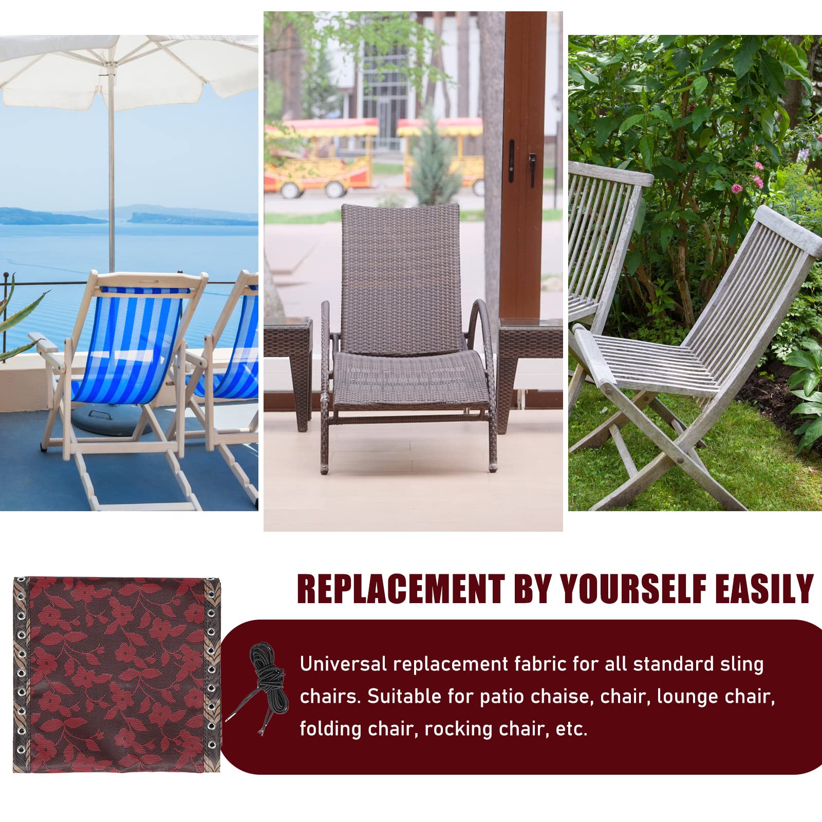 Sosoport 1 Set of Folding Lounge Repair Cloth Anti-Gravity Chair Replacement Fabric Breathable Replacement Cloth Creative