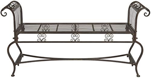 Safavieh Outdoor Collection Brielle Antique White Bench