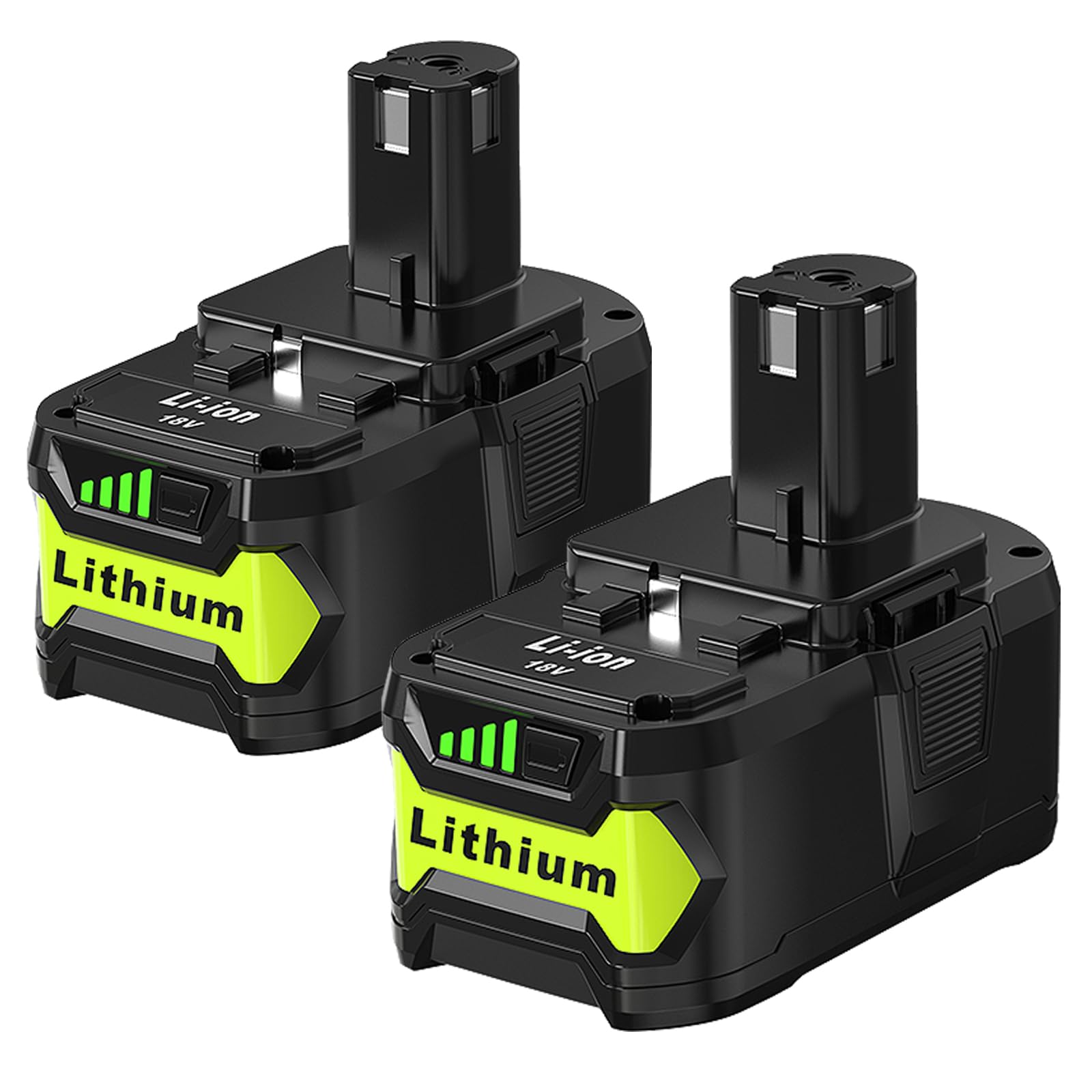 BiBiSi 2 Pack 7.0Ah 18V Replacement Battery for Ryobi 18V Battery, Lithium-Ion Battery Compatible with Ryobi ONE+ 18V P108 P102 P103 P104 P105 P107 P109 P190 P122