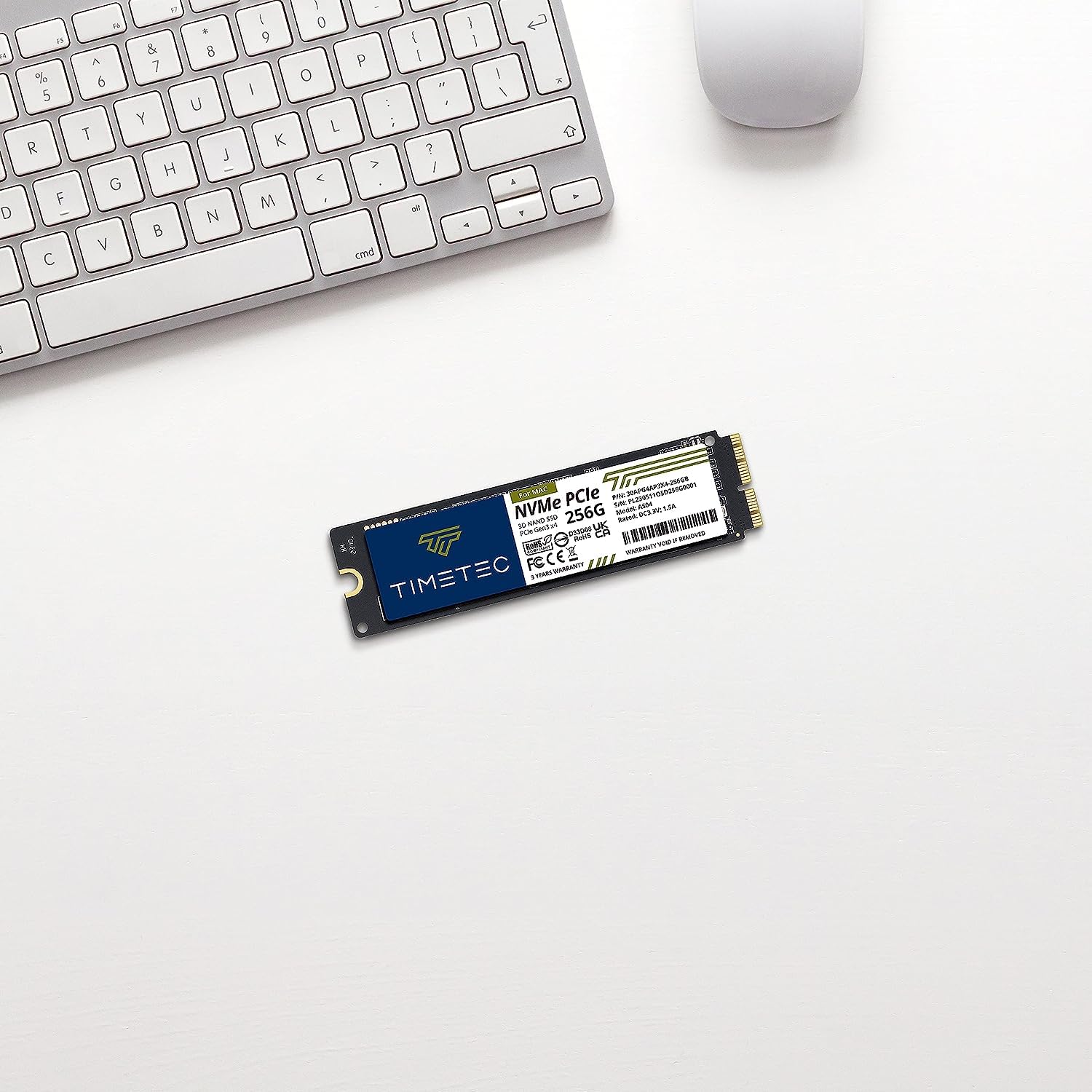 Timetec 256GB MAC SSD NVMe PCIe Gen3x4 3D NAND TLC Read Up to 1,950MB/s Compatible with Apple MacBook Air (2013-2015, 2017), MacBook Pro (2013-2015), iMac (2013-2019), Mac Pro (2013), Mac Mini (2014)