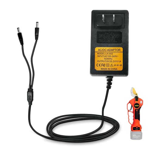 T TOVIA Battery Charger AC/DC Power Adapter for GPS51 25V Cordless Electric Pruning Shears, Applicable Model GPS51-B2540