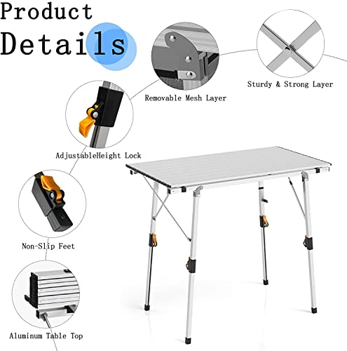 DOUBAO Outdoor Camping Table Portable Telescopic Folding Table Picnic Multipurpose Foldable Ultralight Camp Table