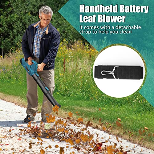 5.0Ah Battery Leaf Blower - BHY 320 CFM & 180MPH Cordless Electric Leaf Blower with Fast Charger, 6 Variable Speeds, Battery Operated Leaf Blower for Blowing Leaves, Snow Debris and Dust