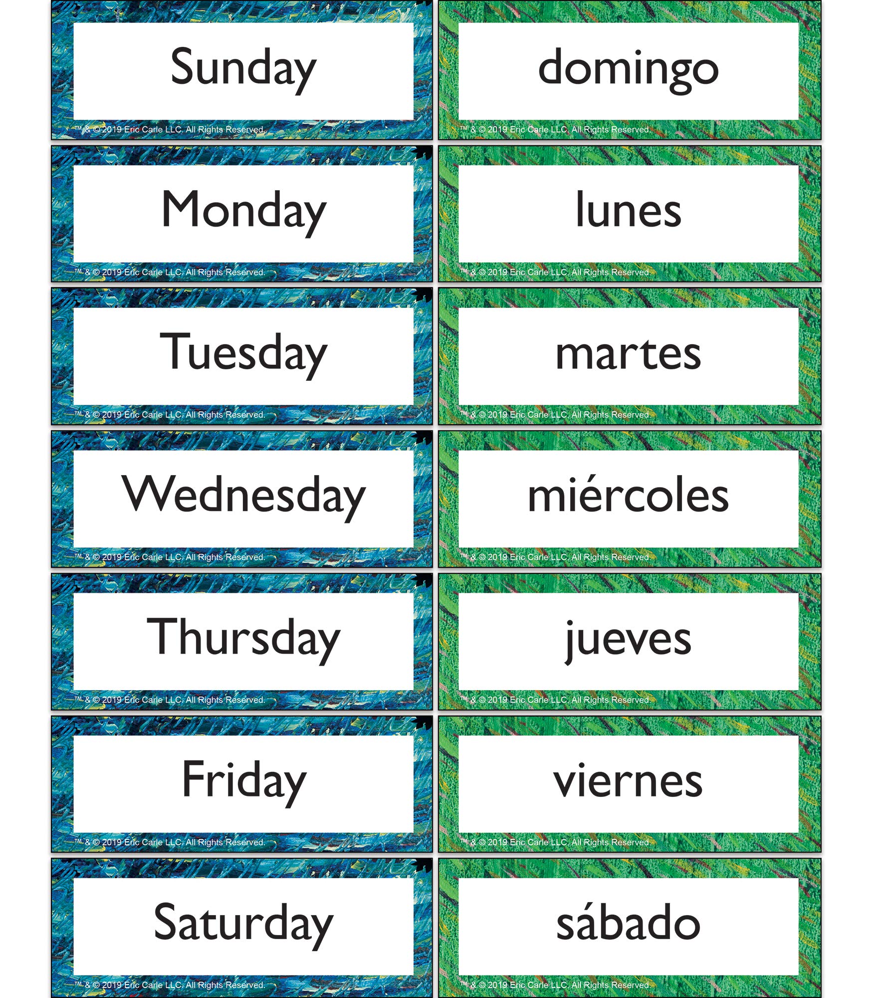 World of Eric Carle | The Very Hungry Caterpillar Learning Cards | English and Spanish, 67ct