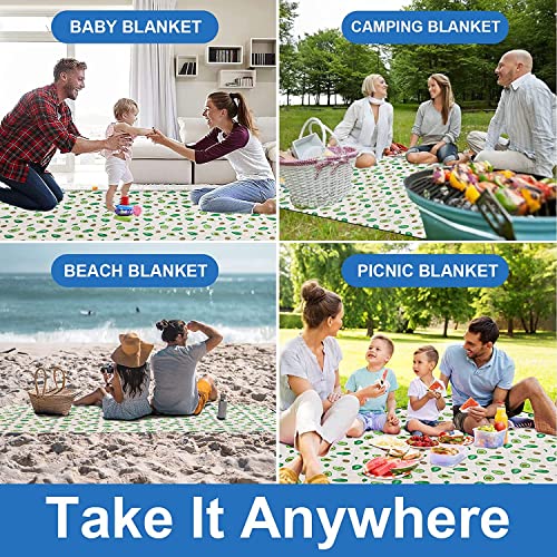 Picnic Blankets Extra Large, 79”x 77” Waterproof Foldable Beach Blanket, 3-Layer Outdoor Picnic Mat Blanket for Camping, Park, Beach, Grass