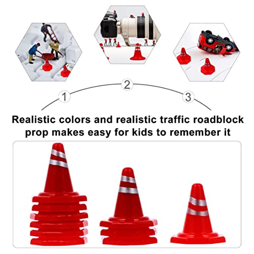 CANIGHT 100 pcs DIY Pattern Sand Props Aids Mini Cones Cone with Playthings Photo Training Style Driveway Theme Field Prop Home Random Decor Plastic Child Sports Street Mats Pretend