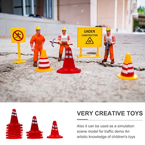CANIGHT 100 pcs DIY Pattern Sand Props Aids Mini Cones Cone with Playthings Photo Training Style Driveway Theme Field Prop Home Random Decor Plastic Child Sports Street Mats Pretend
