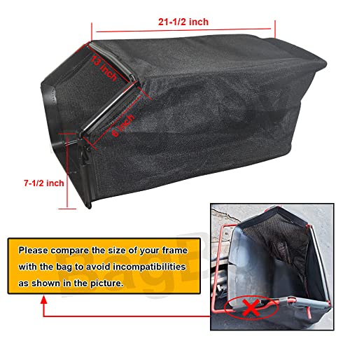 Braveboy 964-04154A Lawn Mower Grass Bag, Compatible with MTD/Craftsman 964-04154 - Fits 21β Lawn Mower Bag - (Without Grass Catcher Frame)