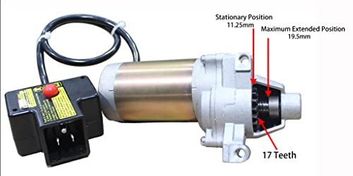 Fullas Electric Starter Motor 17 Teeth JQ170 Compatible with Cub Cadet Troy Bilt Snow Thrower Replacement 951-10645, 951-10645A, 751-10645, 751-10645A