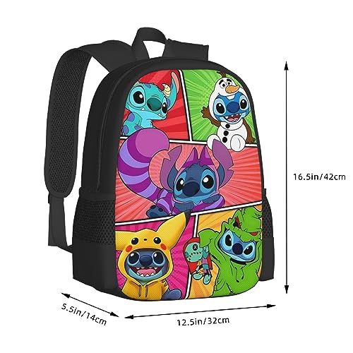 Cute Stitch Laptop Backpack Cartoon Anime 3d Printed Backpacks For Adults Travel Camping Hiking Daypack Multifunctional Shoulder Bag