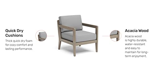 homestyles 5675-10 Sustain Outdoor Lounge Armchair, Gray