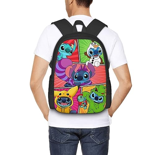 Cute Stitch Laptop Backpack Cartoon Anime 3d Printed Backpacks For Adults Travel Camping Hiking Daypack Multifunctional Shoulder Bag