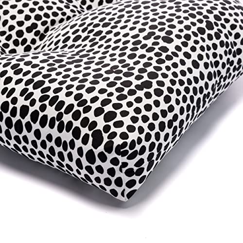 TerraSol Standard Single U Outdoor Chair Cushion, Black/White