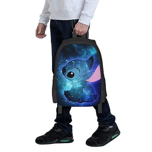 Stitch Cartoon Anime Backpack For Large Capacity Portable Anime Laptop Bag Cute Lightweight Outdoor Travel Laptop Backpack