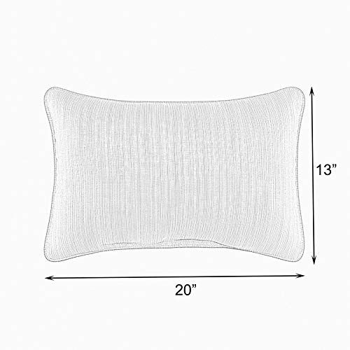 Mozaic Company Sunbrella Stanton Greystone Outdoor Pillow Set, 13 x 20, 2 Count
