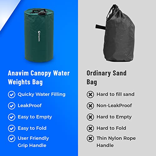 Anavim Canopy Water Weights Bag, Leg Weights for Pop up Canopy 4pcs-Pack