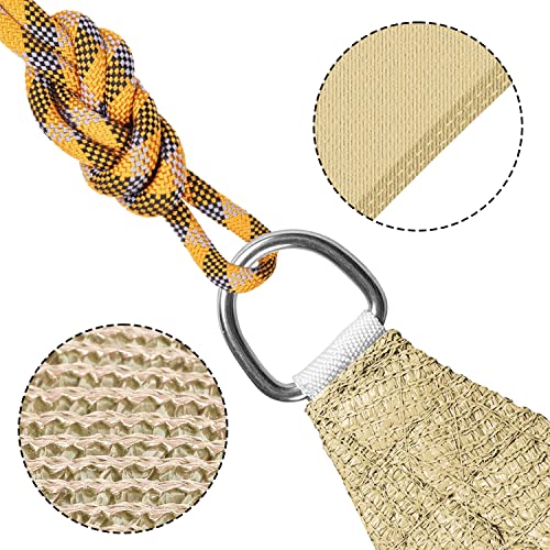 Fuairmee Sun Shade Sail 10' x 13' Beige Rectangle Shade Sail UV Block Fabric Sunshades for Patio Garden Backyard Outdoor Pergola Canopy Cover Sunshade Sails