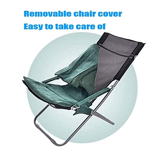 GFHLP Outdoor Leisure Thickened Break Folding Lounge Chair Removable Chair Cover Home Chair Convenient Folding Storage