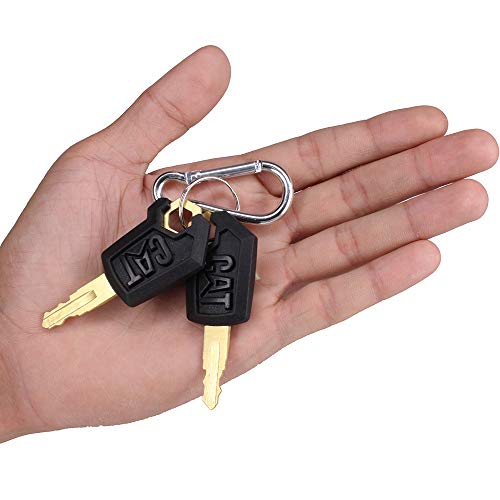 HKOO Cat Keys for Caterpillar Heavy Equipment 2 Packs (Cat Keychain)