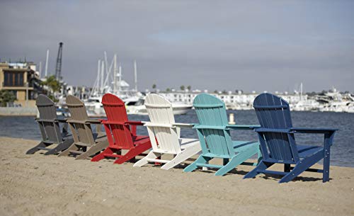 LuXeo LUX-1518-NAVY(2 Pack) Hampton Adirondack Chair, 2-Pack, Water-Resistant, Plastic, Navy