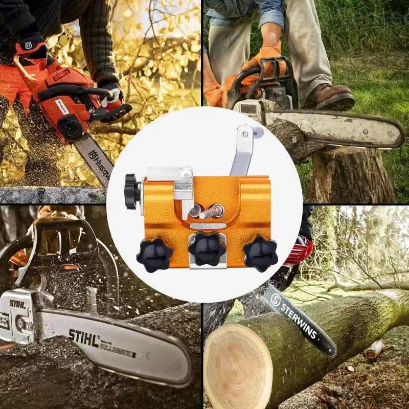 AMESEDAK Chainsaw Sharpener Kit, Chainsaw Chain Sharpening Jig,Suitable for All Kinds of Chain Saws and Electric Saws, for Lumberjack,Garden Worker