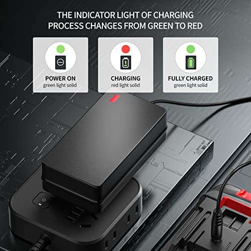 Dragro Cordless Electric Pruning Shears Battery Charger,21V Cordless Battery Charger, Fast Charge, Universal Version(Us Plug)