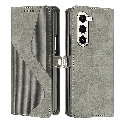 Phone Flip Case Wallet Case for Samsung Galaxy Z Fold 5 2023, Compatible with Samsung Galaxy Z Fold 5 Case [TPU Shockproof Interior Case]PU Leather Case with Magnetic Flip Cover phone protection ( Col