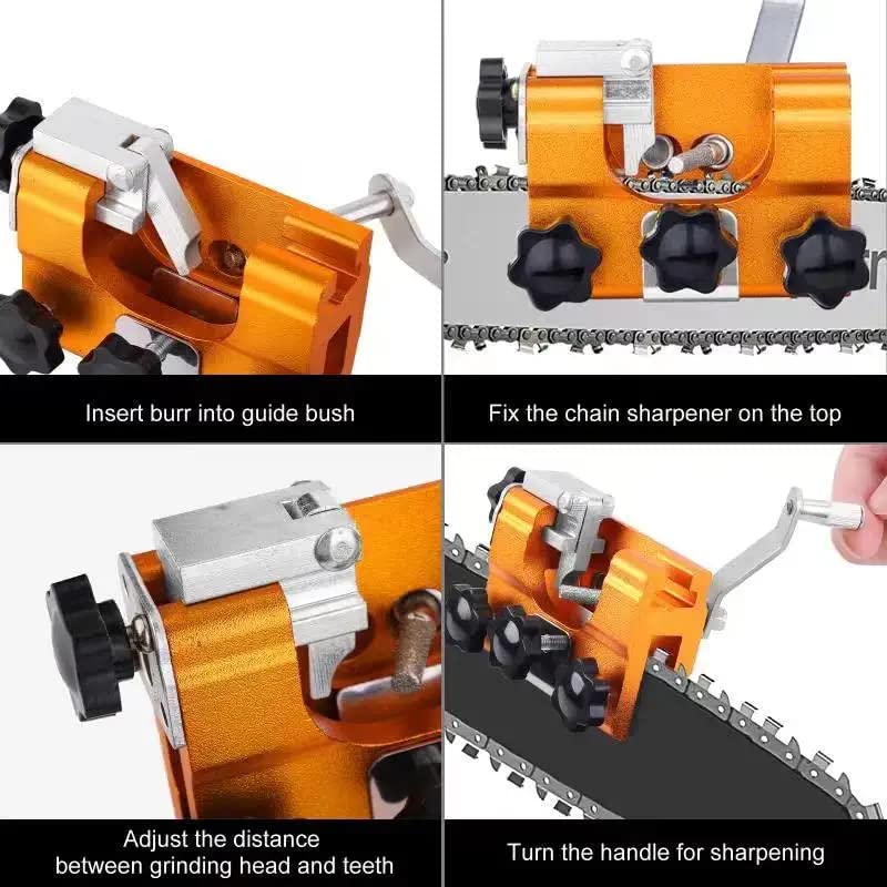 AMESEDAK Chainsaw Sharpener Kit, Chainsaw Chain Sharpening Jig,Suitable for All Kinds of Chain Saws and Electric Saws, for Lumberjack,Garden Worker