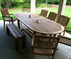 Atlanta Teak Furniture - Teak 4' Backless Bench - Extra Thick Legs