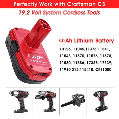 19.2V Lithium Replacement Battery Compatible with Craftsman 19.2 Volt XCP C3 130279005 1323903 11375 130211004 315.115410 315.11485 315.113753 Cordless Power Tools