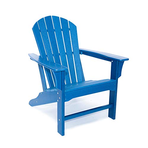 LuXeo LUX-1518-NAVY(2 Pack) Hampton Adirondack Chair, 2-Pack, Water-Resistant, Plastic, Navy
